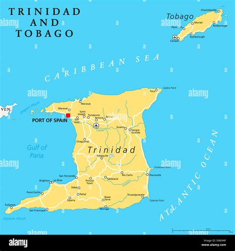 Trinidad And Tobago Map High Resolution Stock Photography And Images