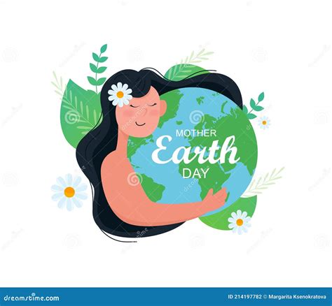 Mother Earth Day Poster Concept Save The Earth And Earth Day Green