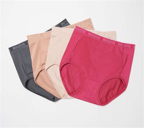 Breezies Set 4 Nylon Microfiber Brief Panty Orchid Flower M NEW 63 EBay