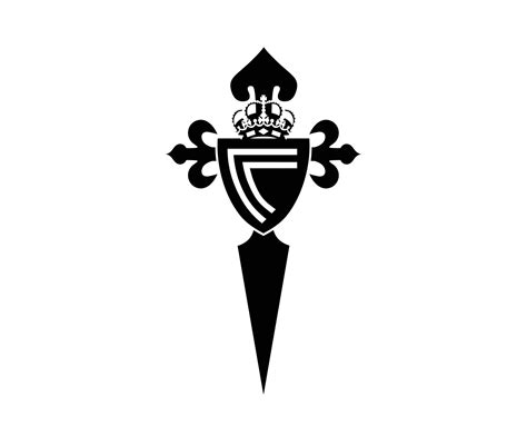 Celta De Vigo Club Logo Symbol Black La Liga Spain Football Abstract