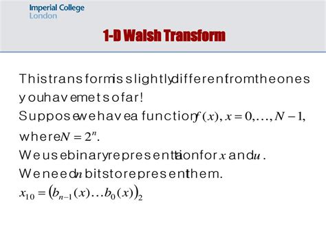 digital image procesing discrete walsh trasform dwt in image processing discrete hadamard