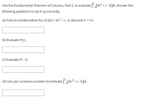 solved use the fundamental theorem of calculus part 2 to