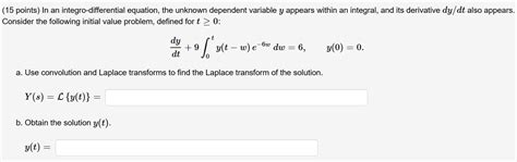 solved in an integro differential equation the unknown