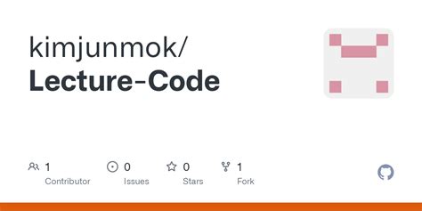 Github Kimjunmok Lecture Code