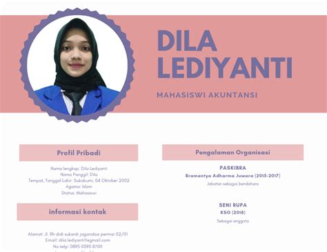 Curriculum Vitae Dila Lediyanti 2130611004
