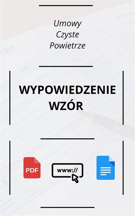 Wypowiedzenie Umowy Czyste Powietrze Wzór WORD PDF