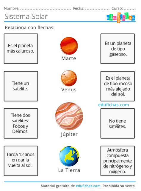 Fichas De Los Planetas Del Sistema Solar Para Primaria Planeta Images