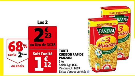 Promo Torti Cuisson Rapide Panzani Chez Auchan ICatalogue Fr