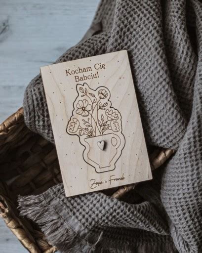 Kartka dla dziadków babci dziadka ze sklejki 5903990627125 Cena