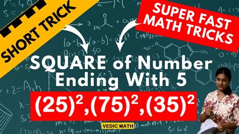 square of 2 digit numbers ending with 5 in 3 seconds vedic maths trick super fast square trick