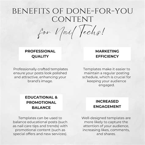 Nail Tech Instagram Post Templates Nail Salon Graphics Nail Tech