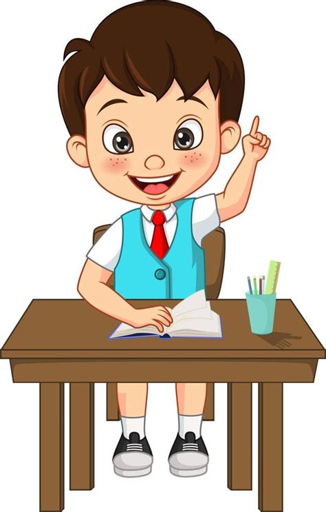 Dibujos Animados De Niños Levantando Las Manos