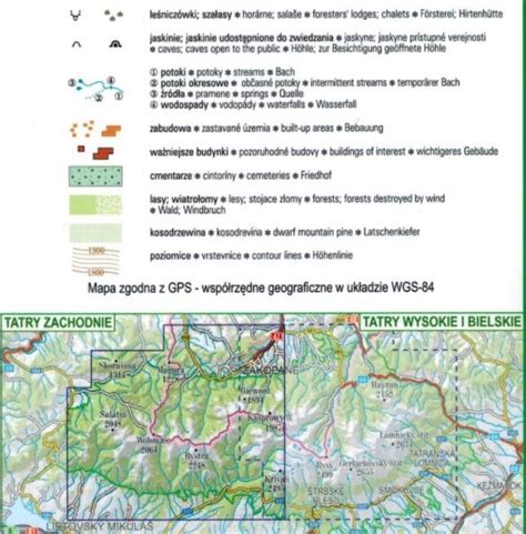 TATRY ZACHODNIE MAPA TURYSTYCZNA LAMINOWANA EXPRESSMAP