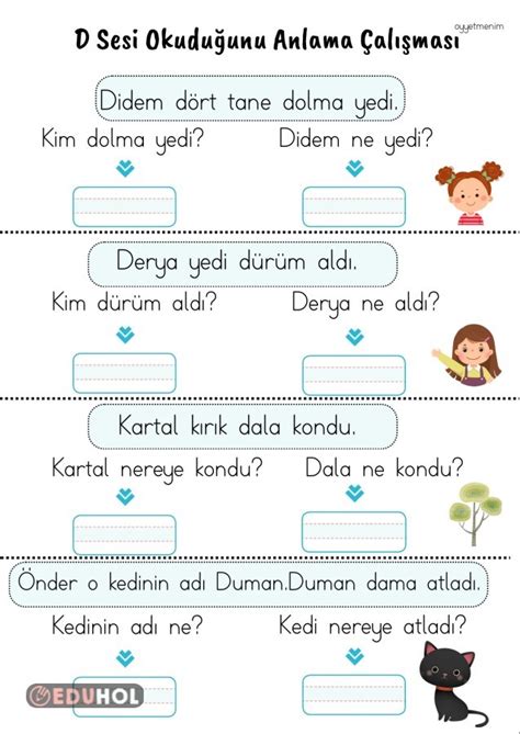 D Sesi Okuduğunu Anlama Eduhol Ders Videoları İzle Online Test Çöz