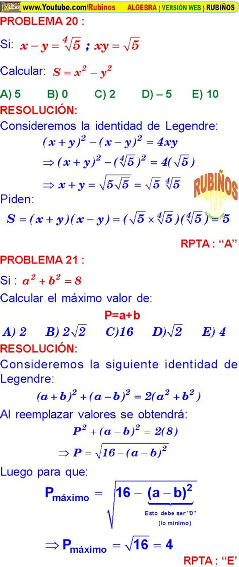 PRODUCTOS NOTABLES PDF EJERCICIOS RESUELTOS