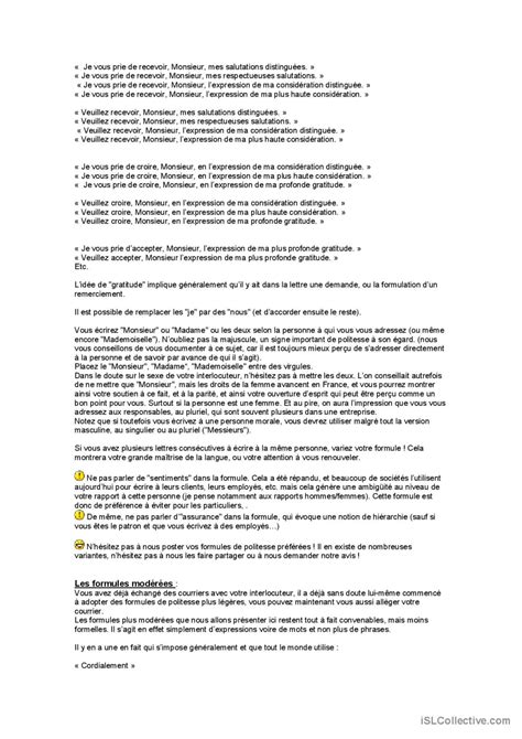 Les Formules De Politesse Fran Ais Fle Fiches Pedagogiques Pdf Doc