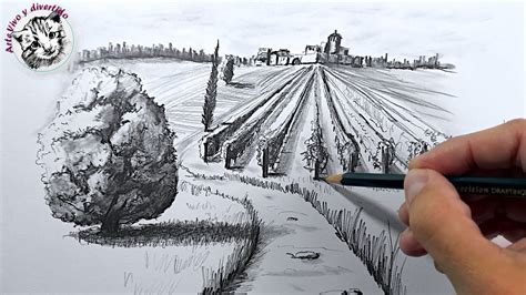 C Mo Dibujar Un Paisaje Con L Piz Paso A Paso Youtube