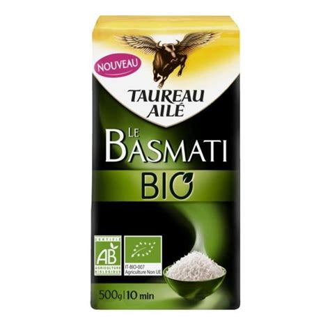 Riz long Basmati bio 500g Taureau Ailé Cdiscount