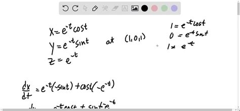 solved find parametric equations for the tangent line to the curve with the given parametric