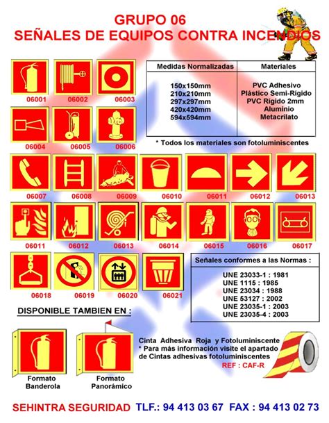 SEÑALES CONTRA INCENDIOS SEHINTRA SEGURIDAD SEÑALIZACIONES Y ESTUDIOS