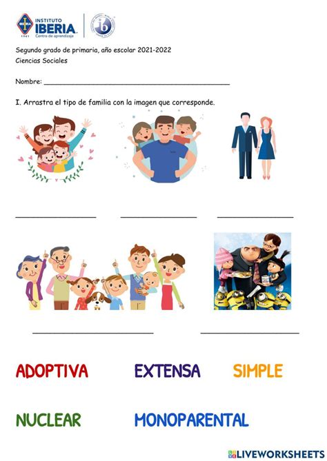 Ejercicio De La Familia Actividad De Repaso Centros De Aprendizaje