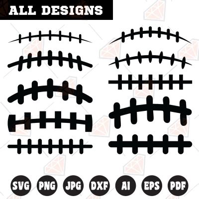 Football Laces SVG PNG Football Laces Clipart PremiumSVG