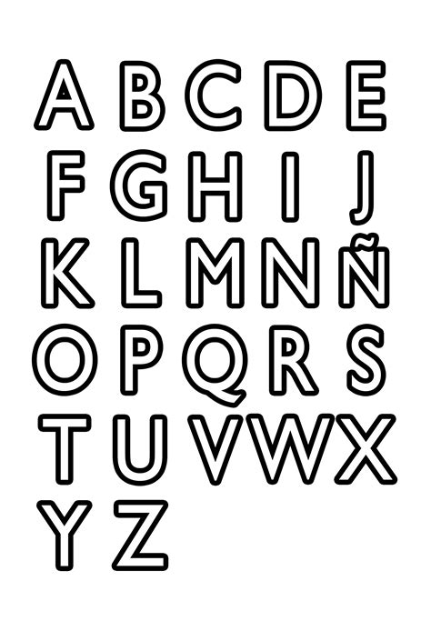 Letras Para Colorear E Imprimir Grandes Abecedario Infoupdate Org