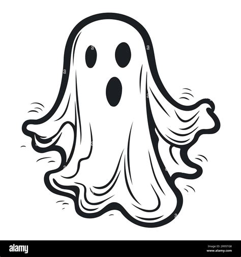 Cute Ghost Isolated Vector Halloween Concept Cartoon Ghosts Spooky