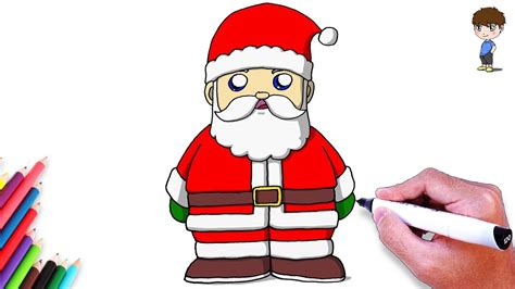 Como Desenhar Papai Noel Dos Desenhos Animados Passo A Passo Facil
