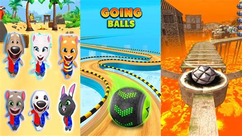 GOING BALLS VS TALKING TOM GOLD RUN VS ROLLANCE BALLS ALL BLUE