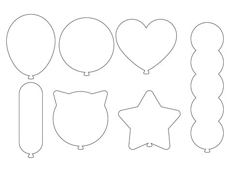 Balloon Cutouts Printable Printable Word Searches