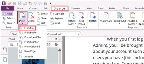 foxit phantompdf merging documents
