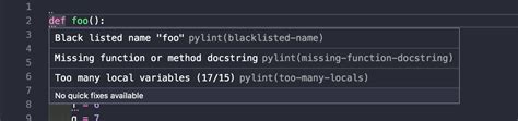 how to enable too many locals pylint message in vs code stack overflow