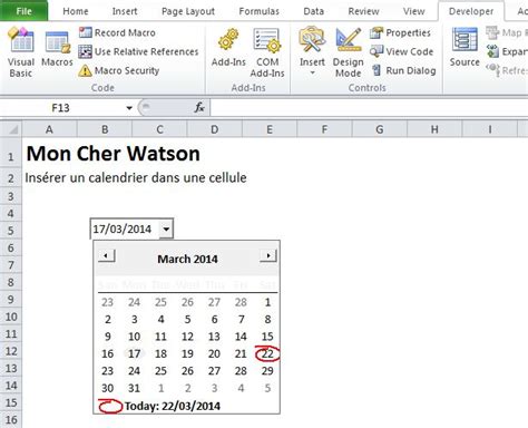 Ajouter Calendrier Sur Excel Image To U