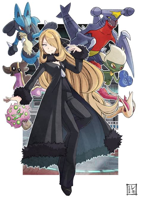 Cynthia Lucario Garchomp Milotic Roserade And 2 More Pokemon And