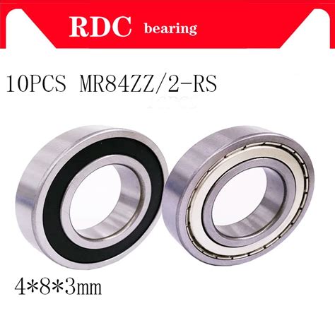 10PCS MR84ZZ Bearing MR84 2RS ABEC 5 4 8 3 Mm Miniature MR84 ZZ Ball