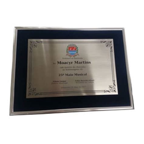 Placa de Inauguração em Aço Escovado Cotanet