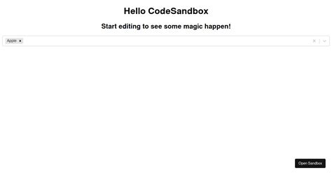 React Select Wrapper Codesandbox