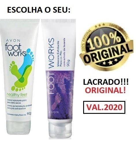 Footworks Avon Creme Esfoliante Ou Hidratante Para Pés 90g
