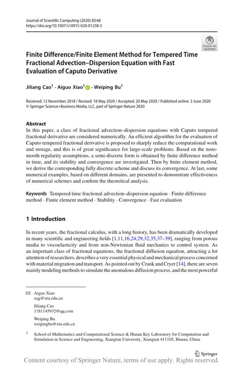 finite difference finite element method for tempered time fractional advection dispersion
