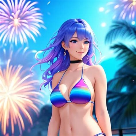 Anime Waifu 18 Age Womans In A Color Bikini Clea OpenArt