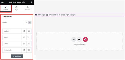 Elementor Post Meta Info Widget Ht Mega Addons For Elementor