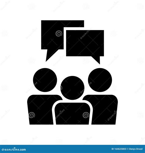 Speaking People Vector Icon Talk Sign Speak Illustration Symbol Stock