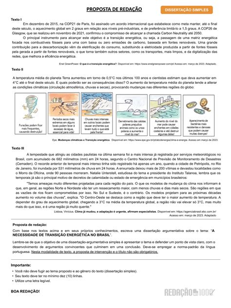 Reda O Nota Sob Medida Para O Enem