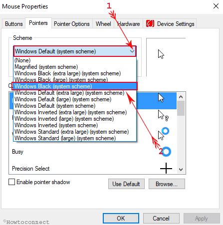 How To Customize Mouse Pointer On Windows 10 And Change Scheme