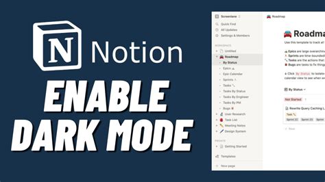 How To Enable Dark Mode In Notion Youtube
