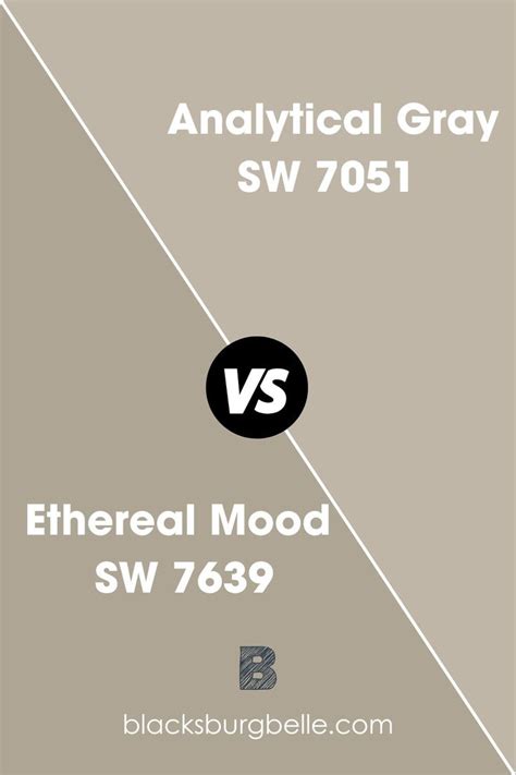 Sherwin Williams Ethereal Mood Vs Analytical Gray SW 7051 In 2024