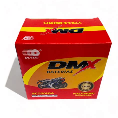 Batería Moto YTX14 BS Outdo DMX Sellada Activada