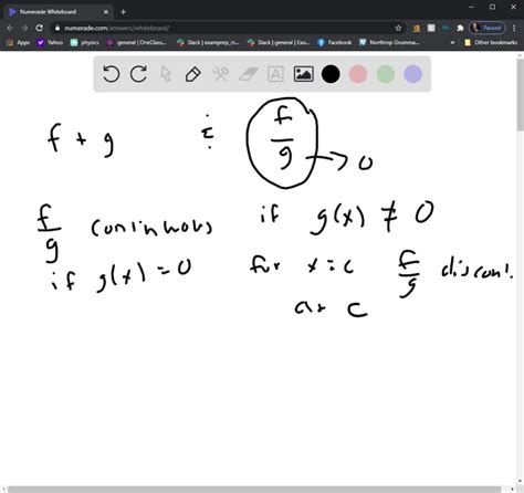 solved if the functions f and g are continuous for all real x is f g always continuous for all