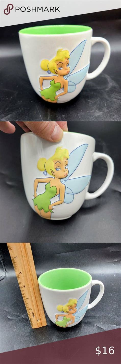 Tinker Bell Sassy Disney Store Mug Rare 3D Tinker Bell Peter Pan